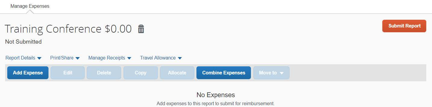 Concur Expense Report Quick Guide | Finance Training